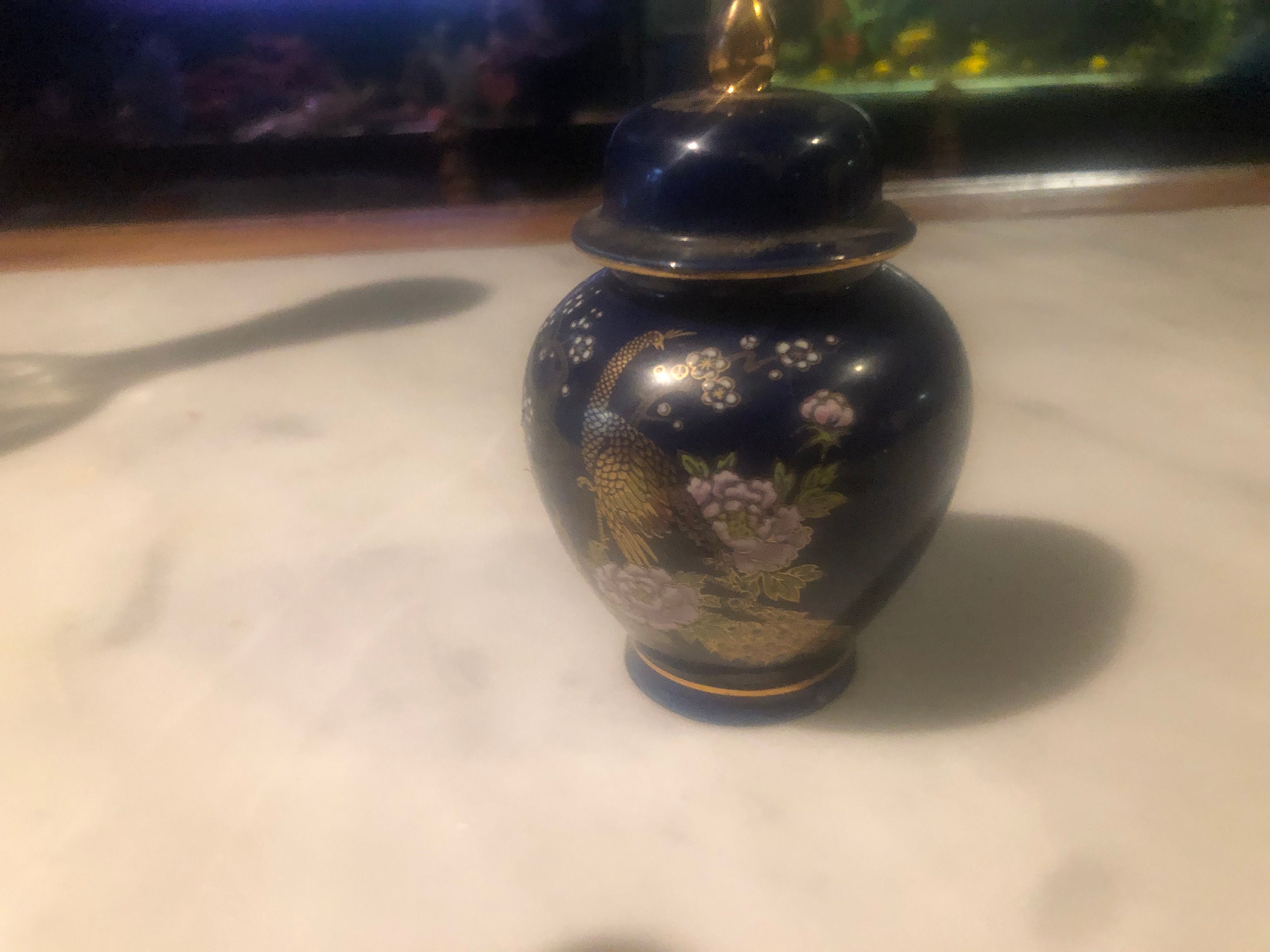 Vintage Cobalt Blue Ginger Jar Japan - Etsy