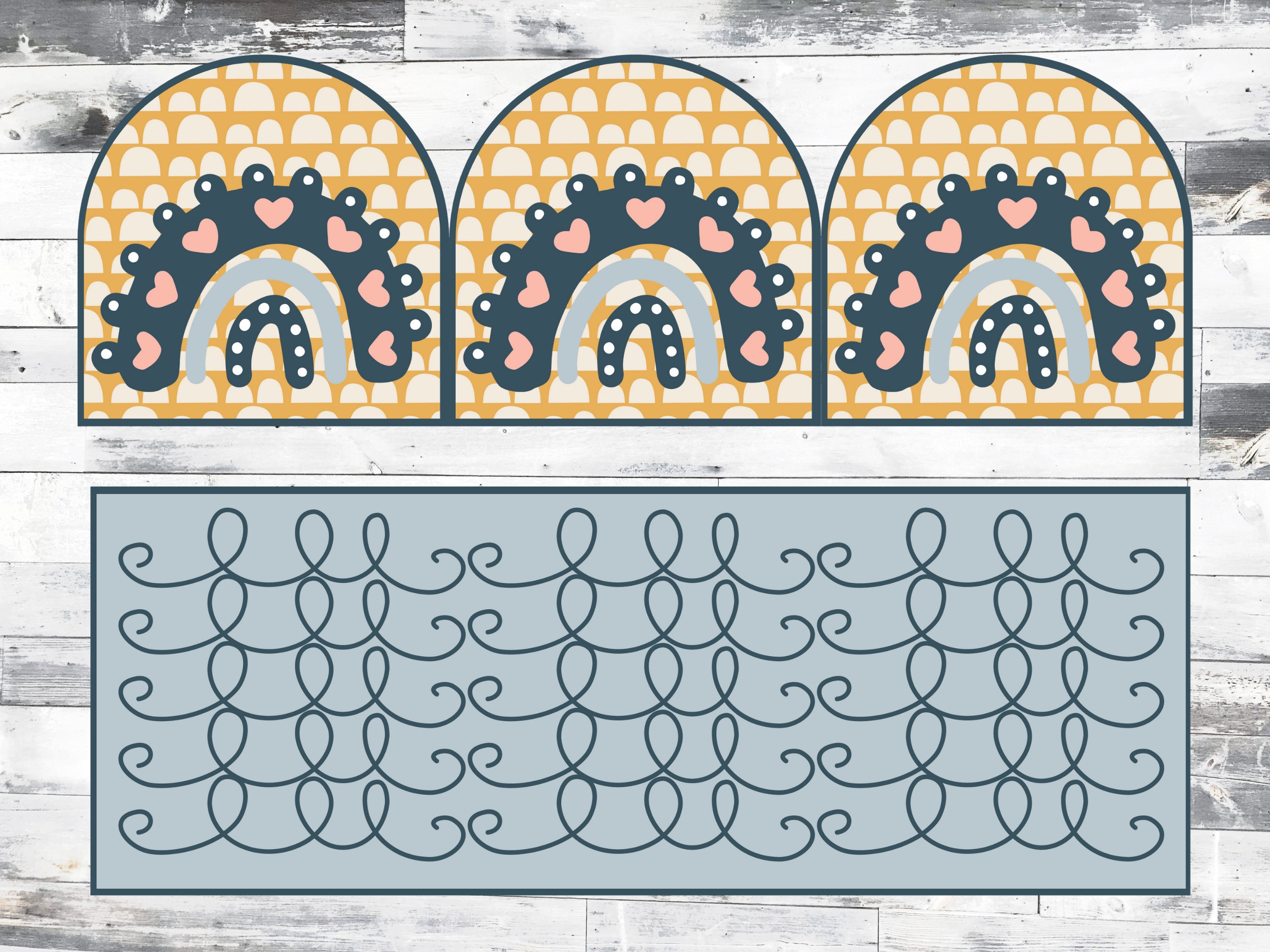 Rainbow Doodles Board Set, Cute Classroom Decor, Instant Download ...