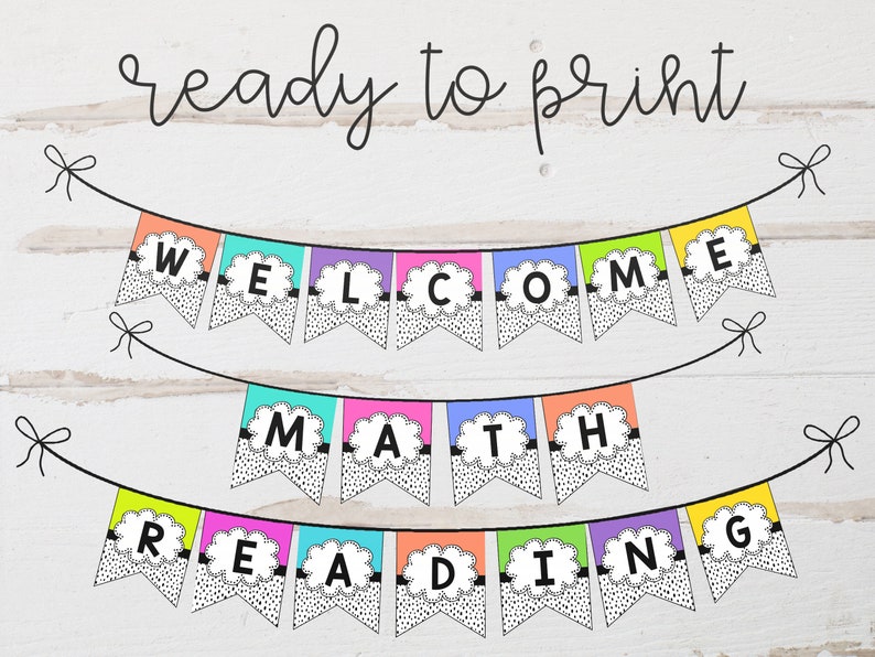 Editable Classroom Banner Rainbow Classroom Decor Back to - Etsy