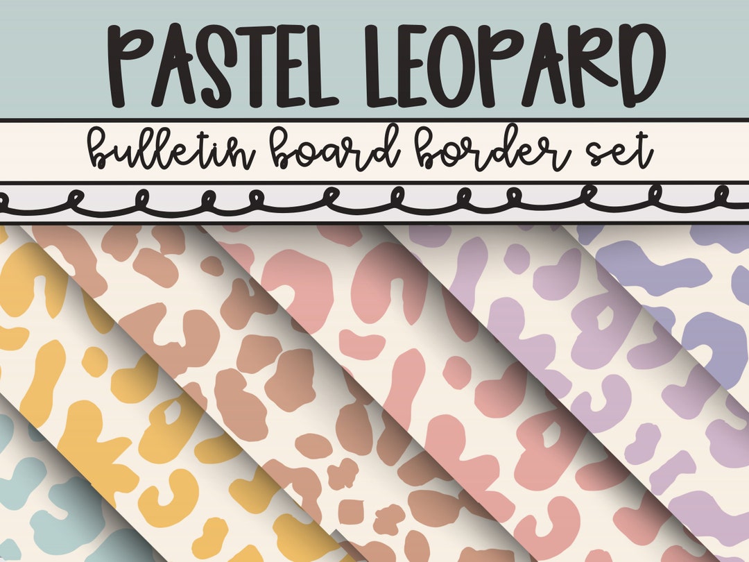 Pastel Animal Print Bullentin Board Set, Trendy and Modern Classroom ...