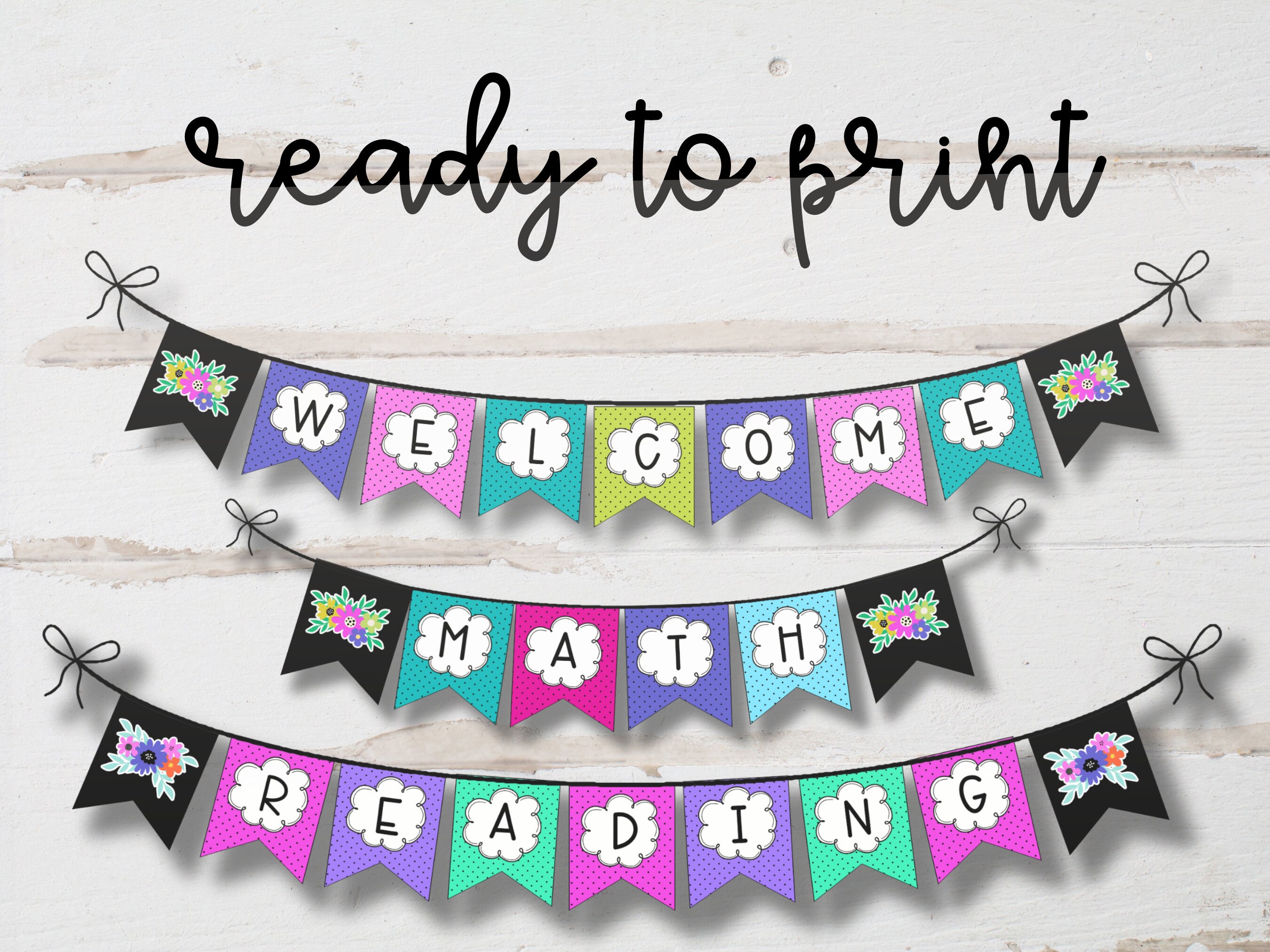 Editable Classroom Banner Classroom Decor Back to School Welcome Banner ...