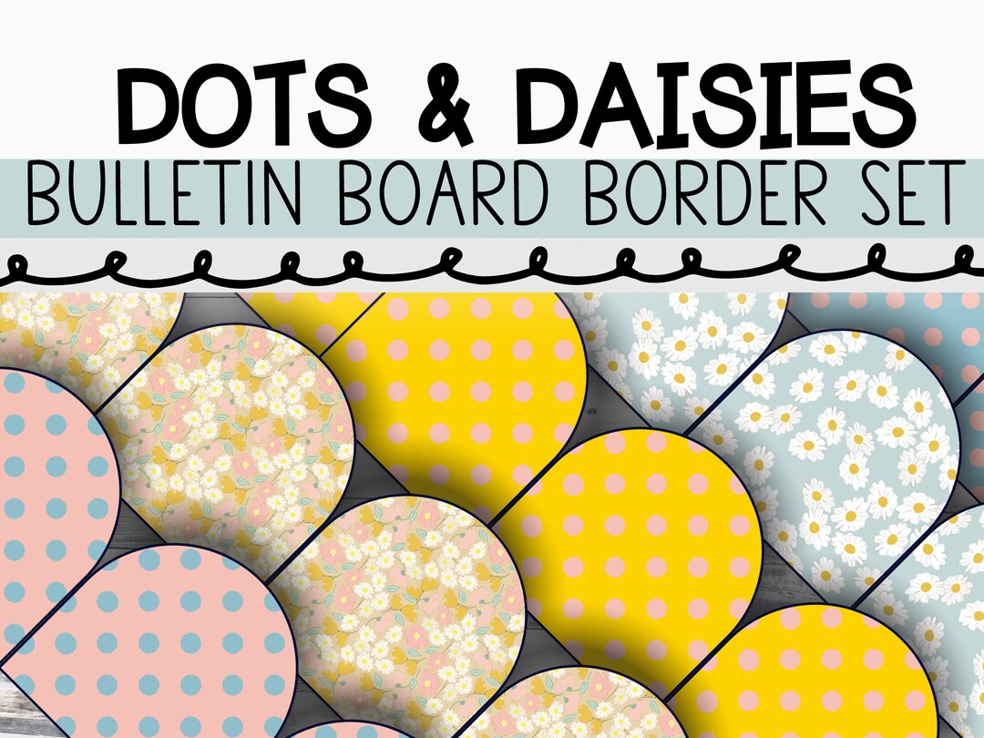 Spring Bulleting Board Set Dots and Daisys Classroom Decor - Etsy