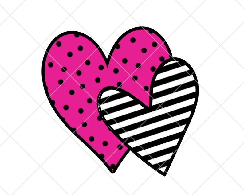 Hearts Clipart, Hand Drawn Hearts, Valentine Clip Art, Clipart Set ...