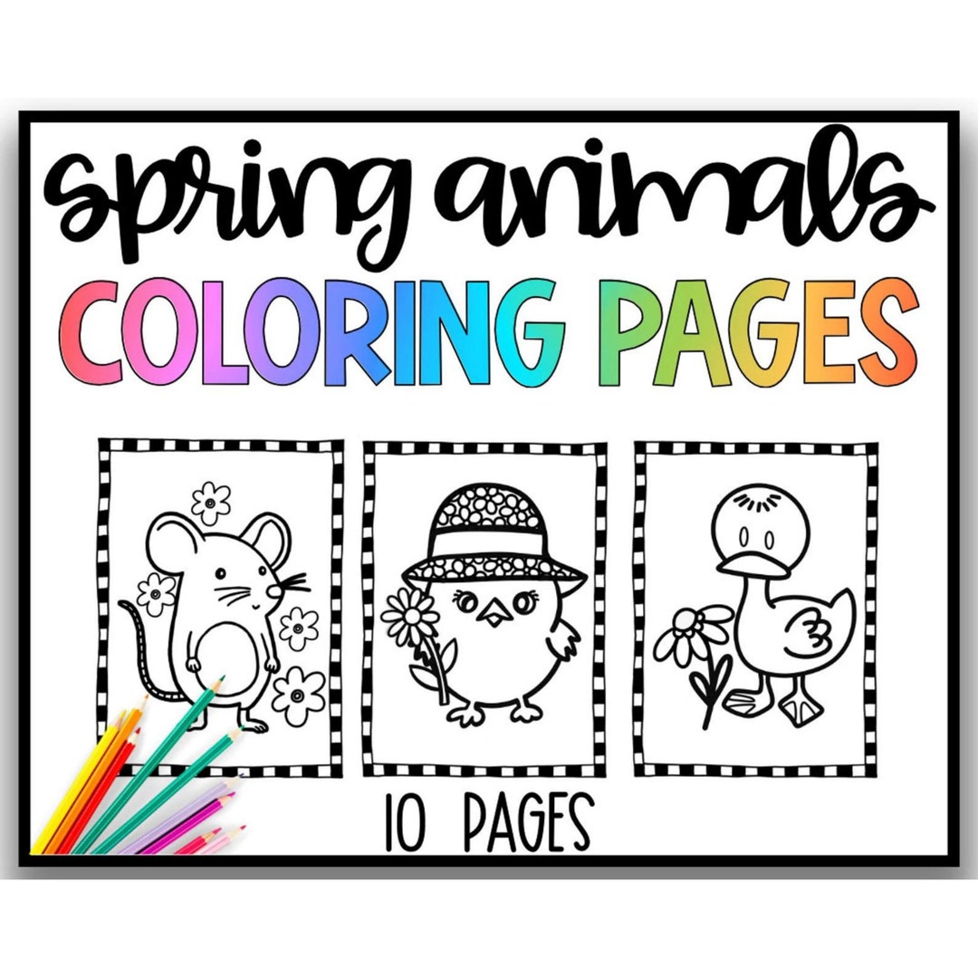 Printable Spring Coloring Pages For Kids Easy Spring Coloring Sheets