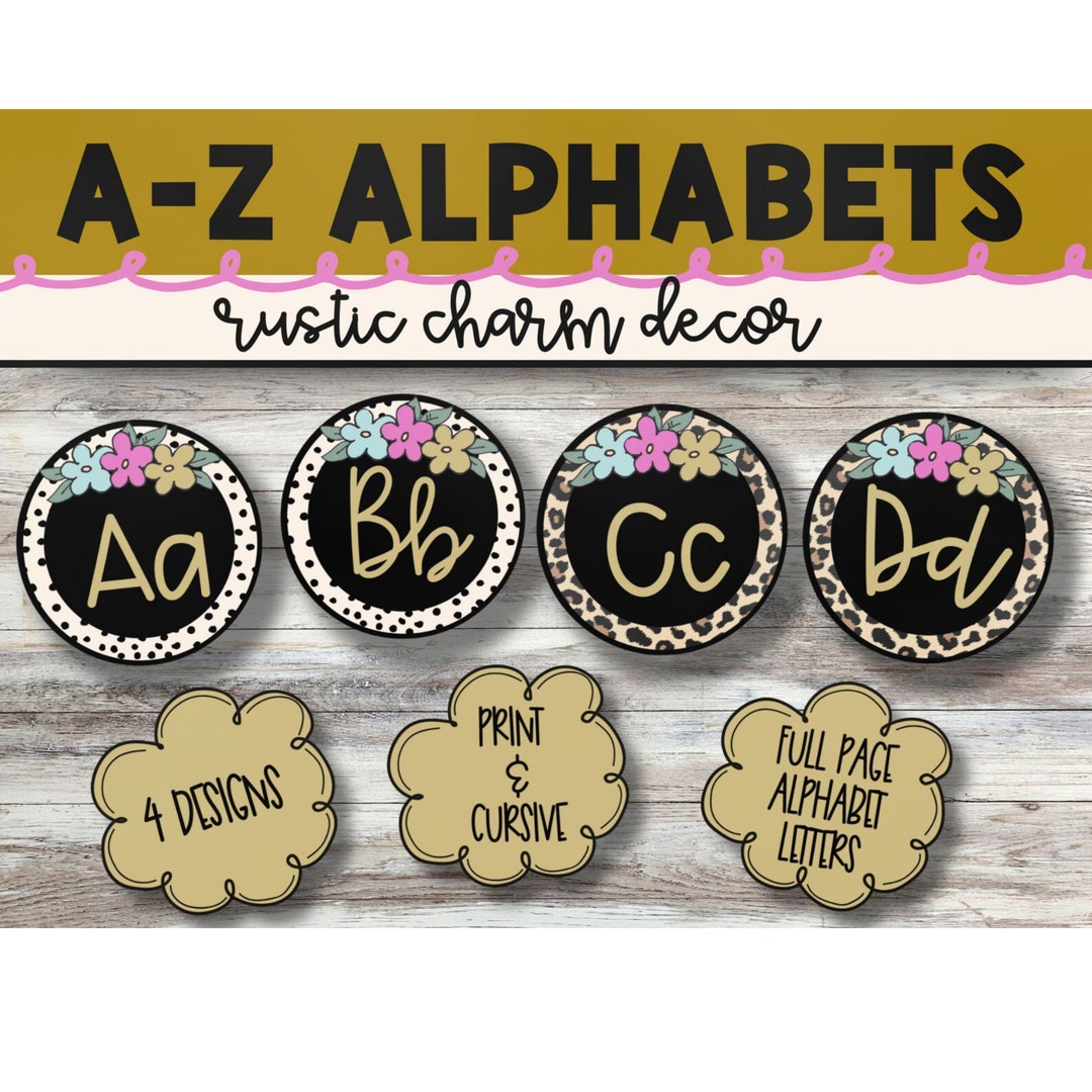 Rustic Charm Alphabet Posters for the Classroom | Classroom Decor ...