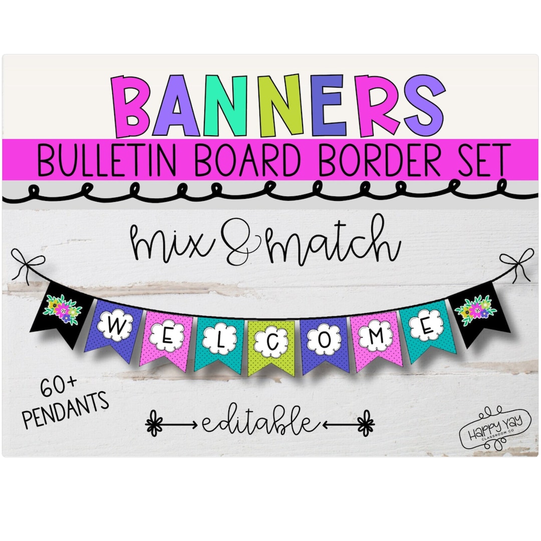 Editable Classroom Banner | Classroom Decor | Back to School | Welcome ...