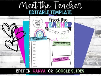 Meet the Teacher Editable Template, Back to School Welcome Letter ...