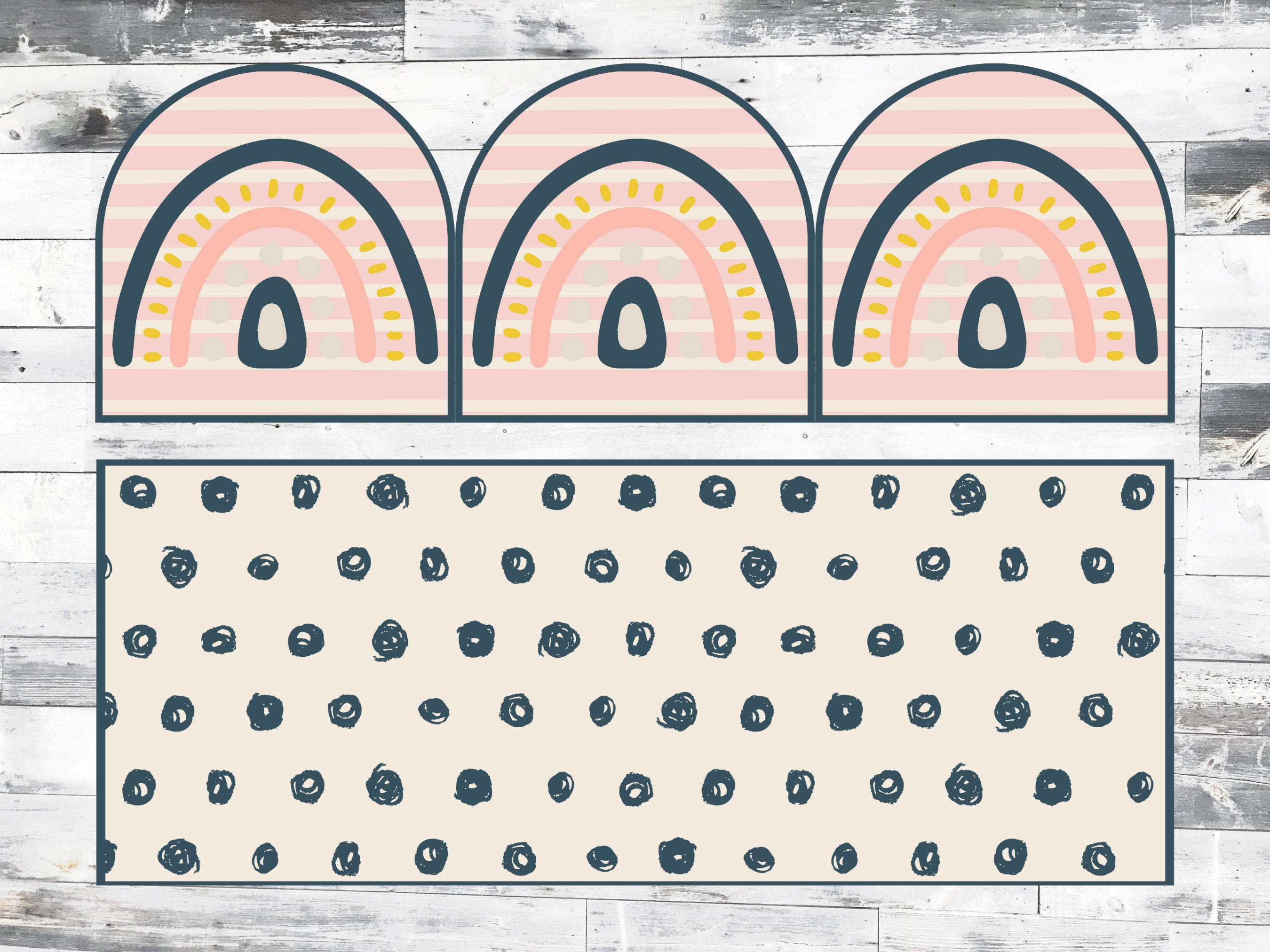 Rainbow Doodles Board Set, Cute Classroom Decor, Instant Download ...