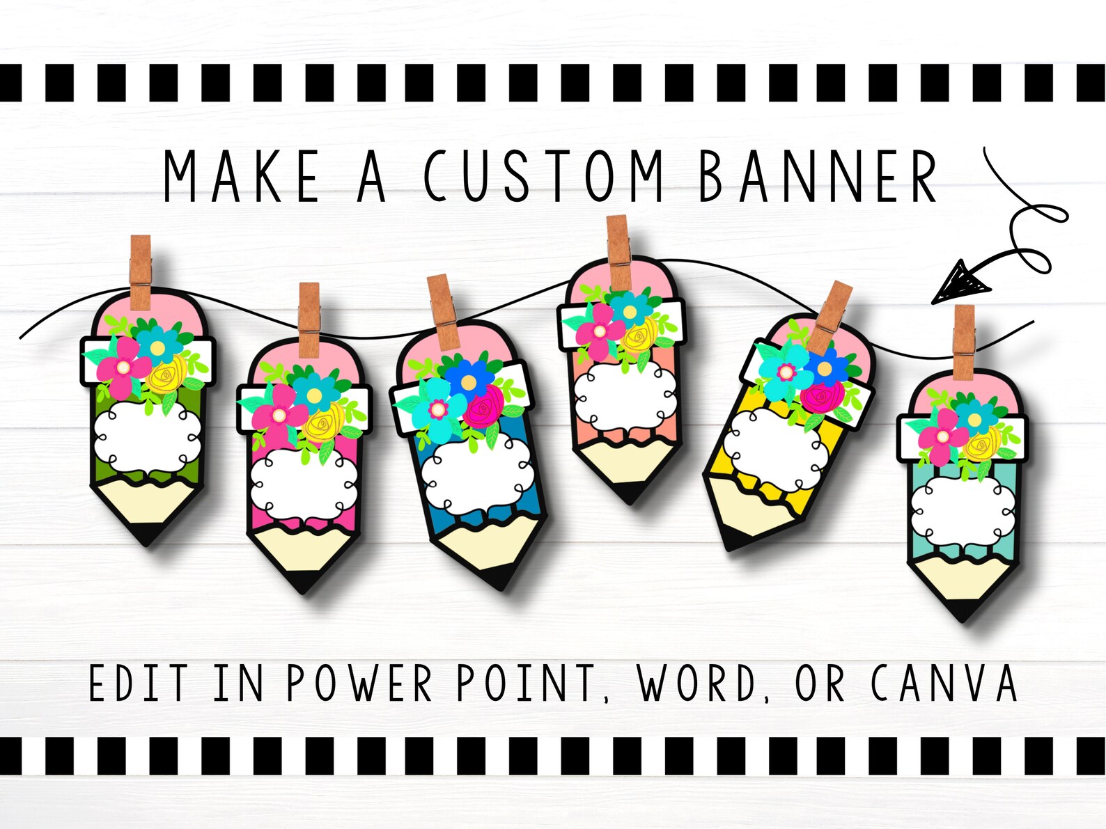 Bright & Fun Back-to-school Banner - Digital Download for Classroom ...