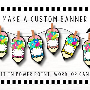 Bright & Fun Back-to-school Banner - Digital Download for Classroom ...