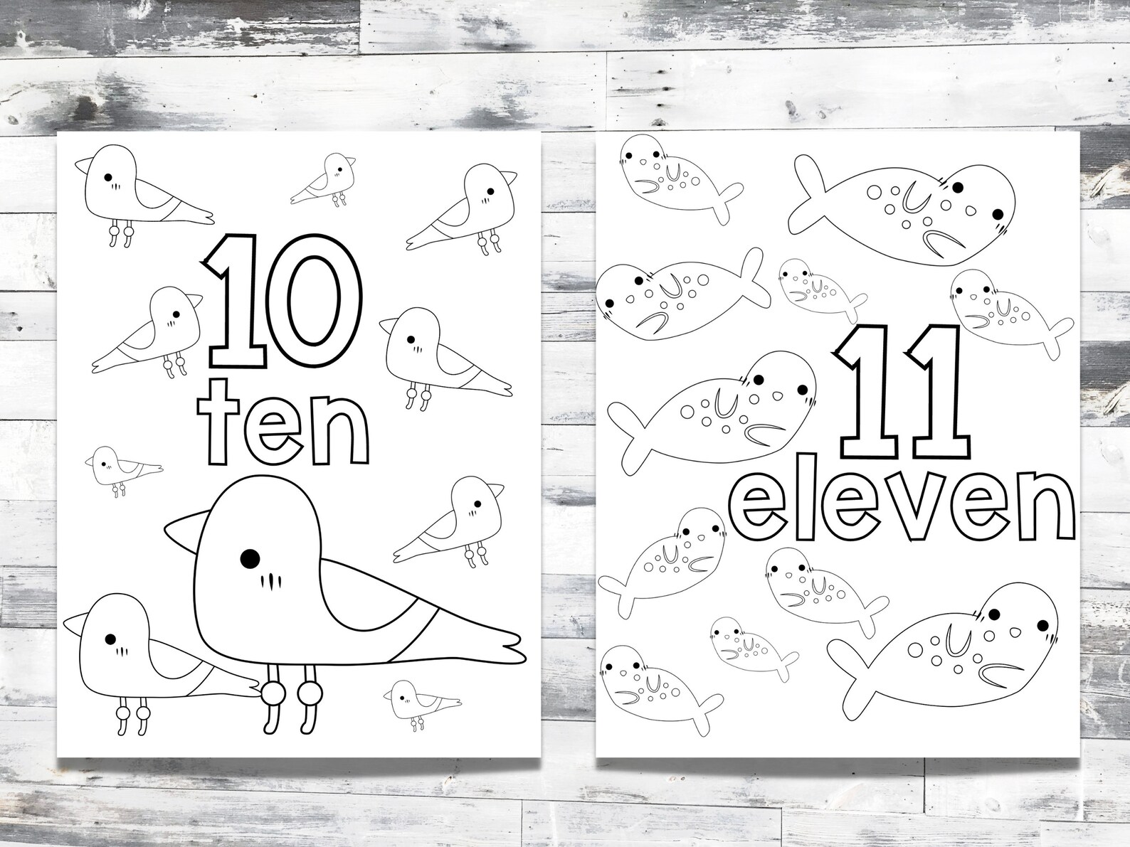 20 Printable Numbers Coloring Pages, Instant Download, Preschool ...