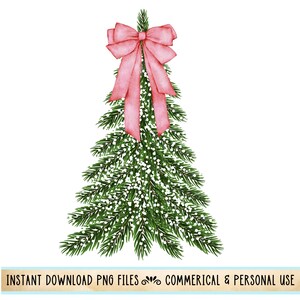 Watercolor Christmas Tree PNG Clipart Instant Download Commercial ...