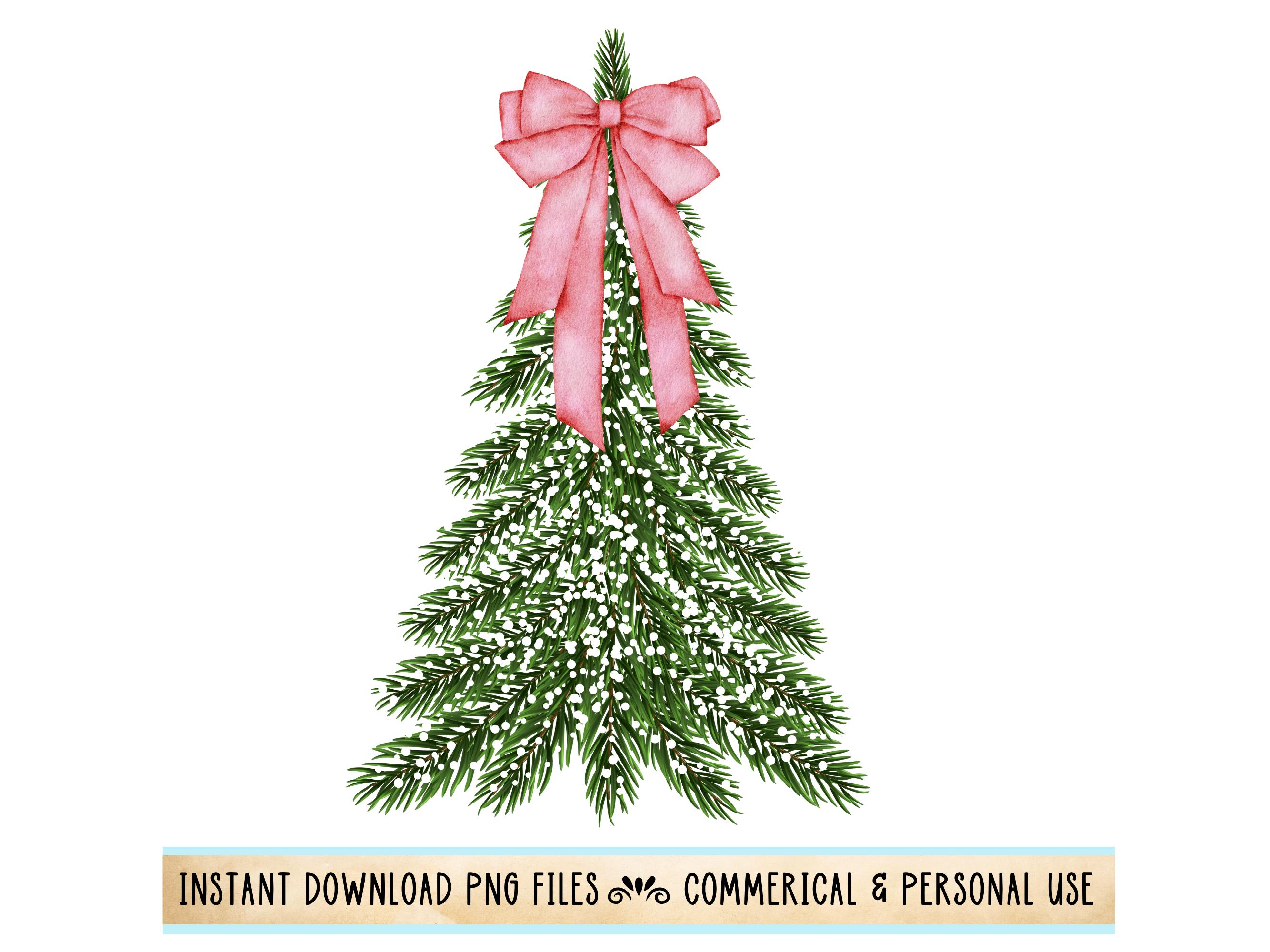 Watercolor Christmas Tree PNG Clipart Instant Download Commercial ...