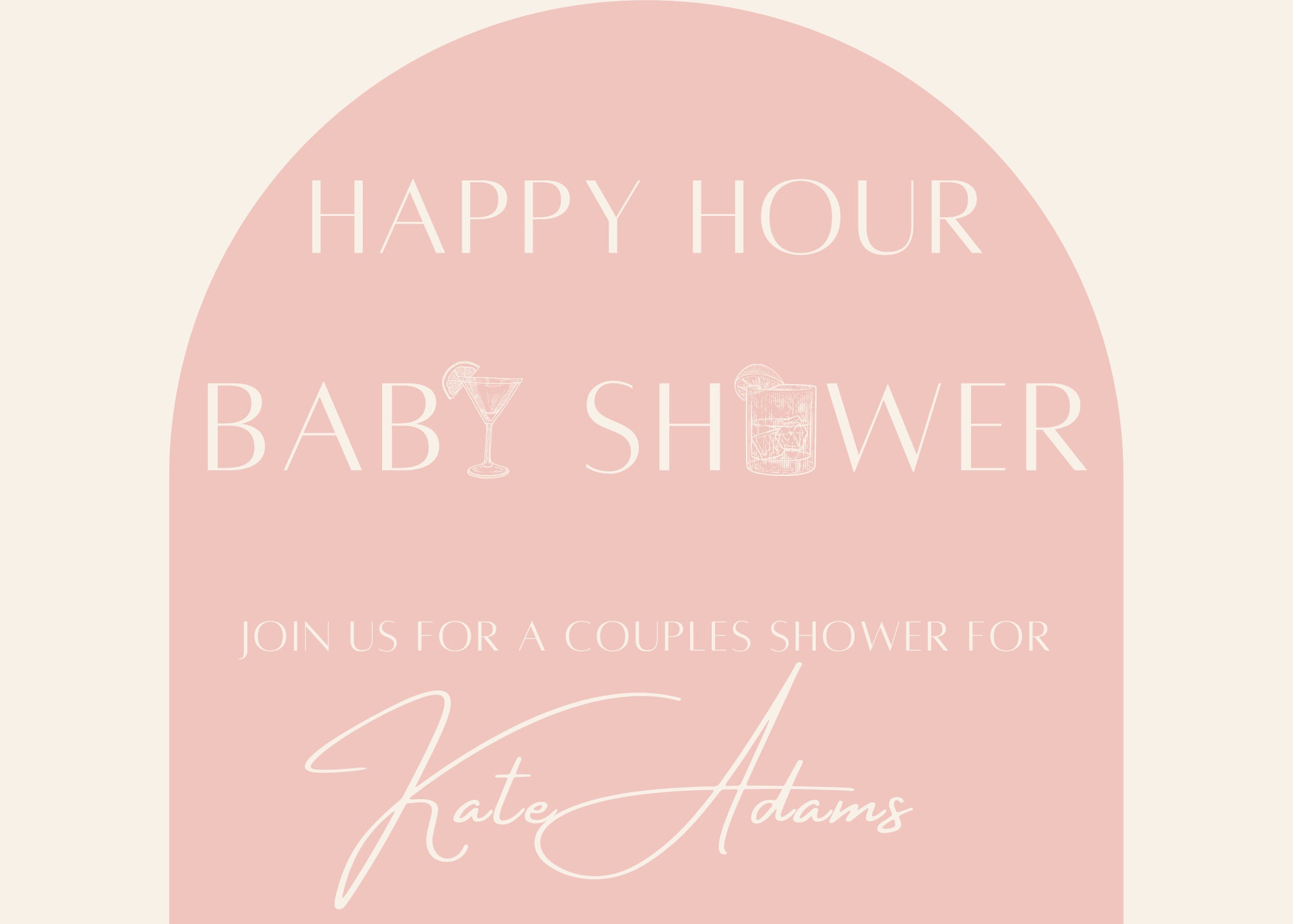 Happy Hour Baby Shower Custom Invitation - Etsy