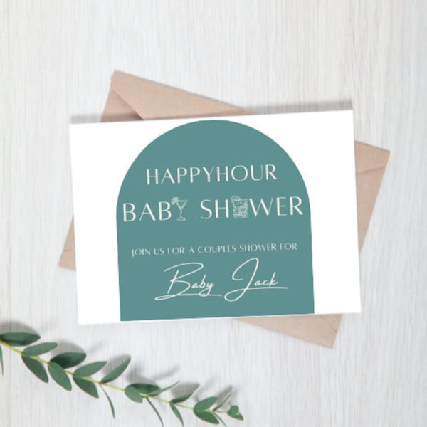 Baby Shower Invitation Happy Hour - Etsy