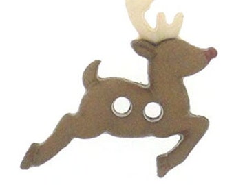 Reindeer Button - Etsy