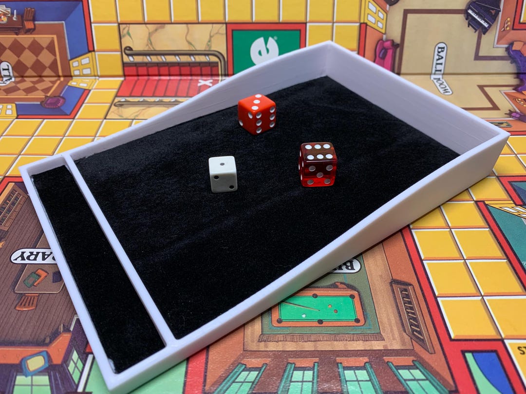 Dice Rolling Tray - Felt Lined W/ Rubber Non-slip Feet - 3D Printed ...
