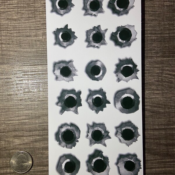 Hole Bullet Decal - Etsy