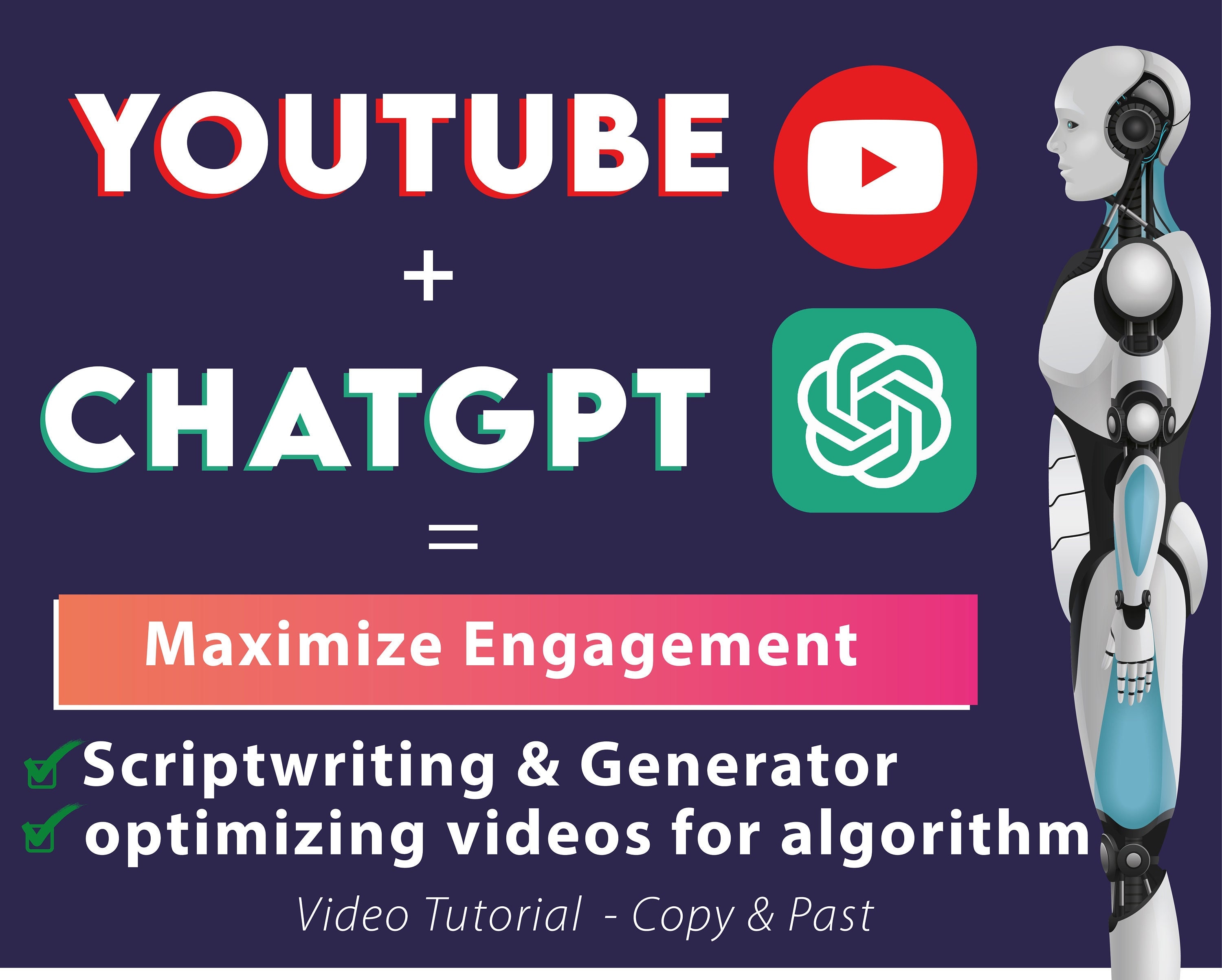 Youtube Chatgpt Prompts, Chatgpt Prompts, Monetization Guide, Script Generator, Filming, Editing ...