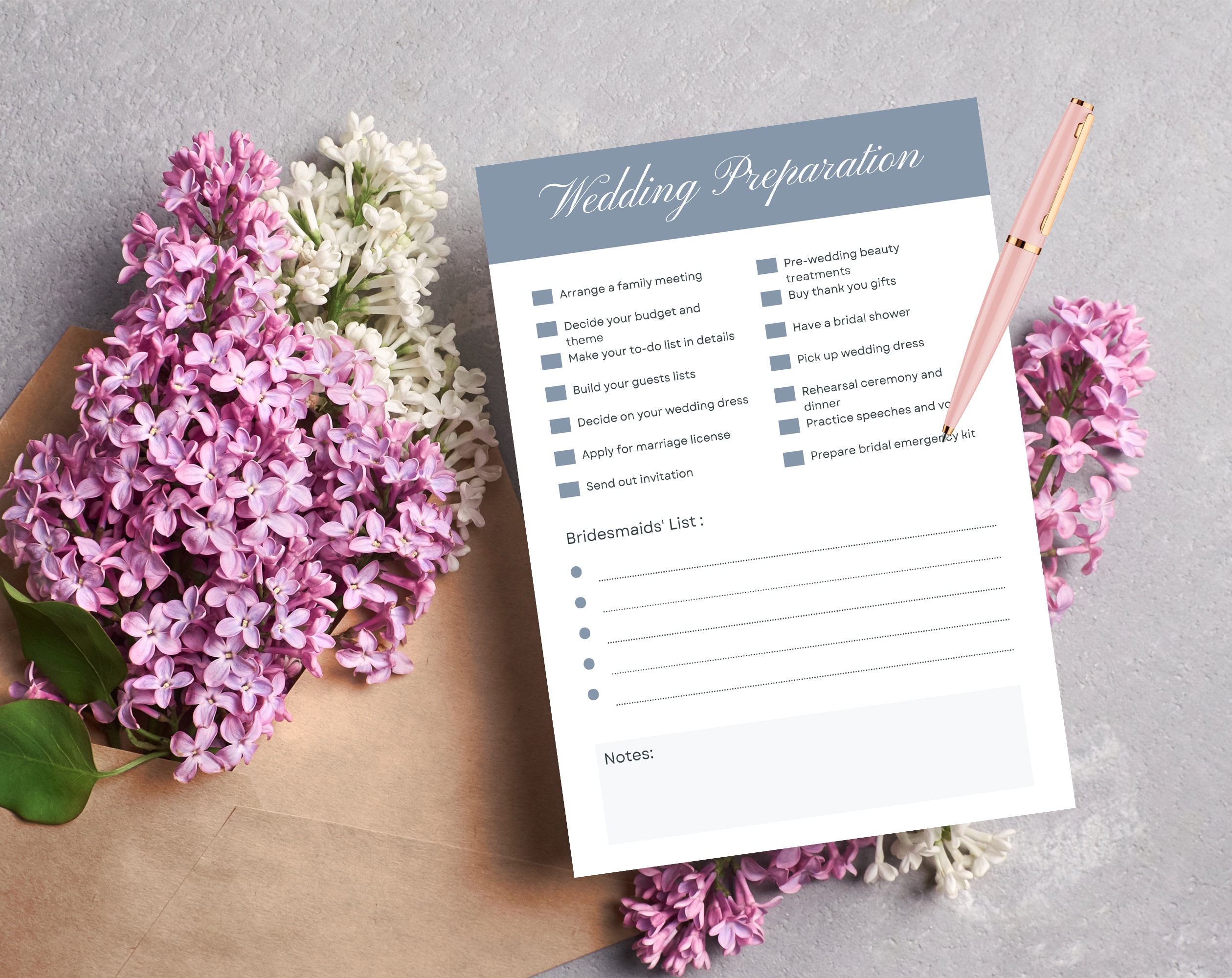 Dusty Blue Wedding Planner, Wedding Invitations, Wedding Printable - Etsy