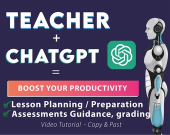 CHATGPT Prompts for Teachers - Etsy