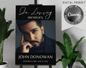 In Loving Memory Funeral Bi-fold Booklet Template to Self - Etsy