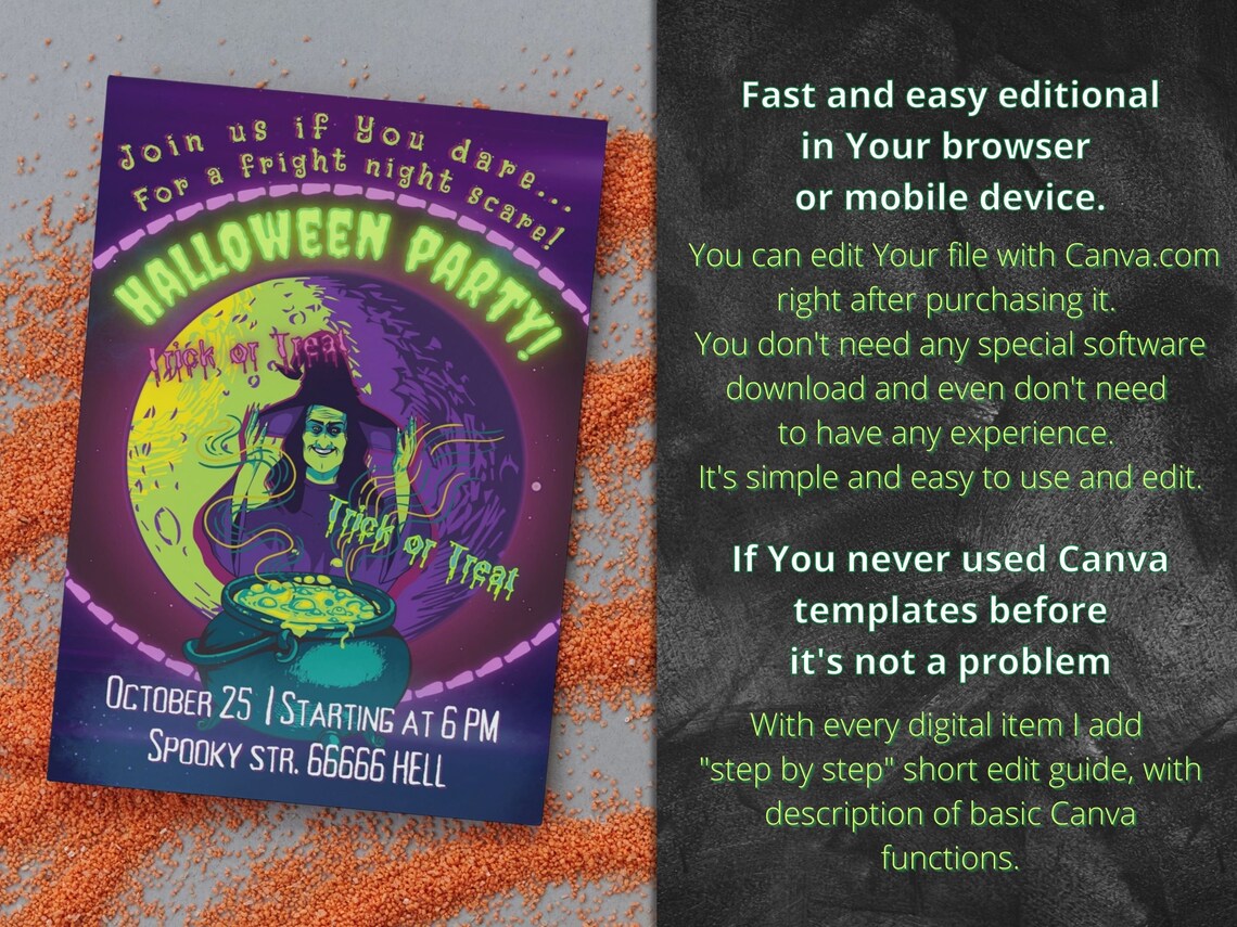 Halloween Party Flyer and Poster, Halloween Invitation Template ...
