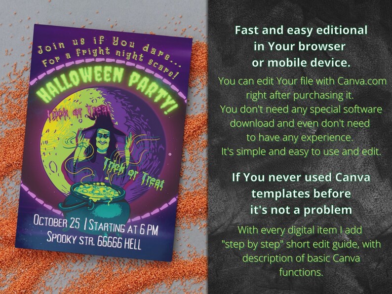 Halloween Party Flyer and Poster, Halloween Invitation Template ...