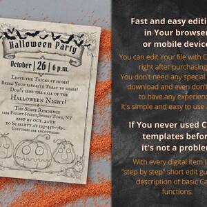 Halloween Party Flyer and Poster, Halloween Invitation Template ...