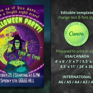 Halloween Party Flyer and Poster, Halloween Invitation Template ...