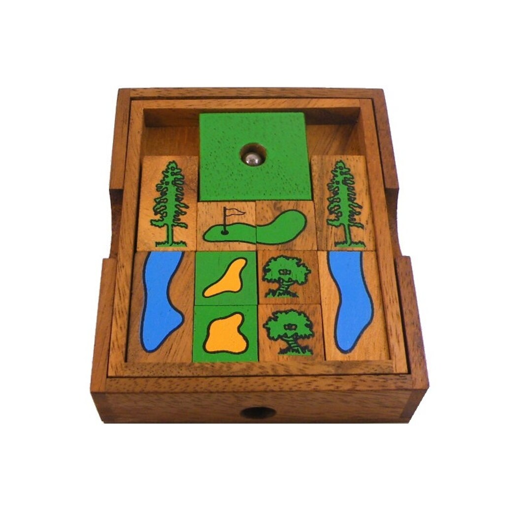 Golf Field - Wooden Puzzle Brain Teaser - Etsy