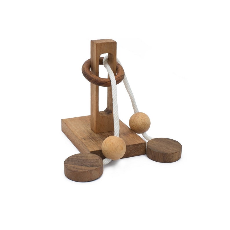 Oliver String Wooden Puzzle Brain Teaser - Etsy