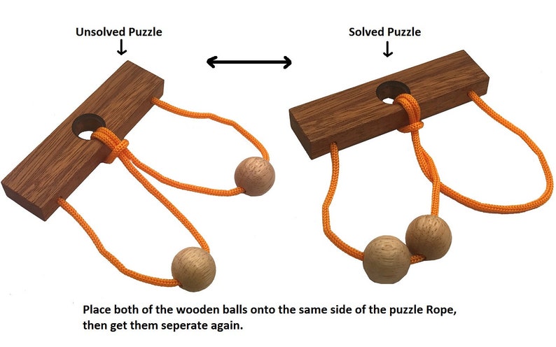 Two Lovers String Brain Teaser Wood Puzzle - Etsy