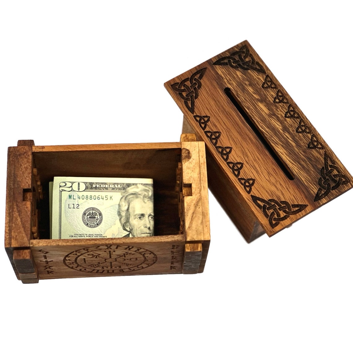 Enigma Viking Puzzle Box Money Gift Giving IQ Secret Box - Etsy