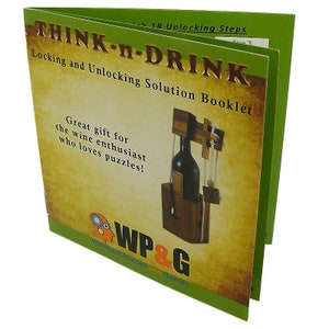 Think-n-drink - Wooden Wine Bottle Puzzle Brain Teaser - Etsy