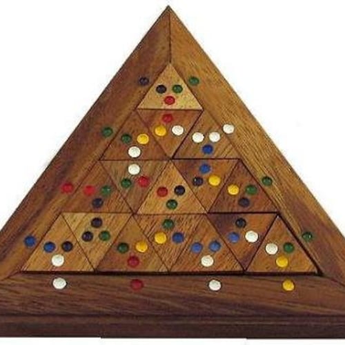 Color Match Triangle Wooden Puzzle Brain Teaser - Etsy