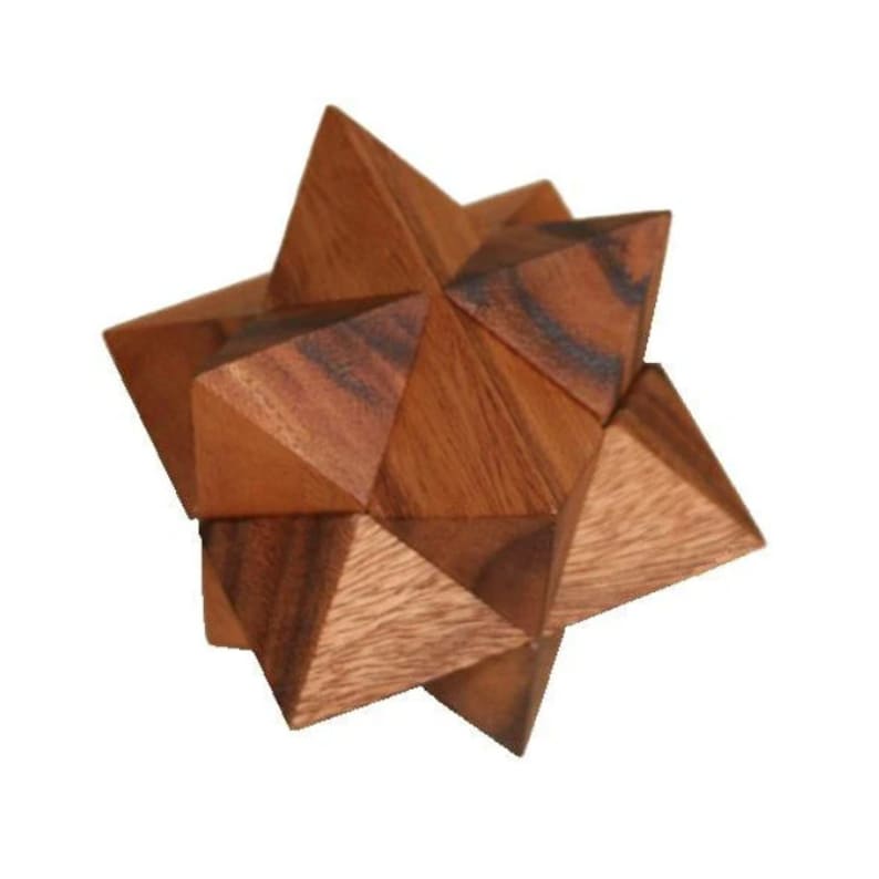 Star Wooden Brain Teaser Puzzle - Etsy