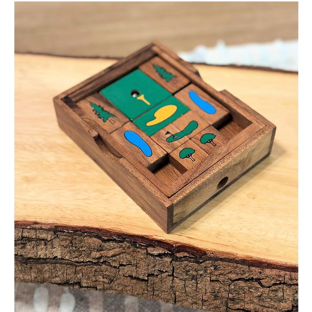 Golf Field - Wooden Puzzle Brain Teaser - Etsy