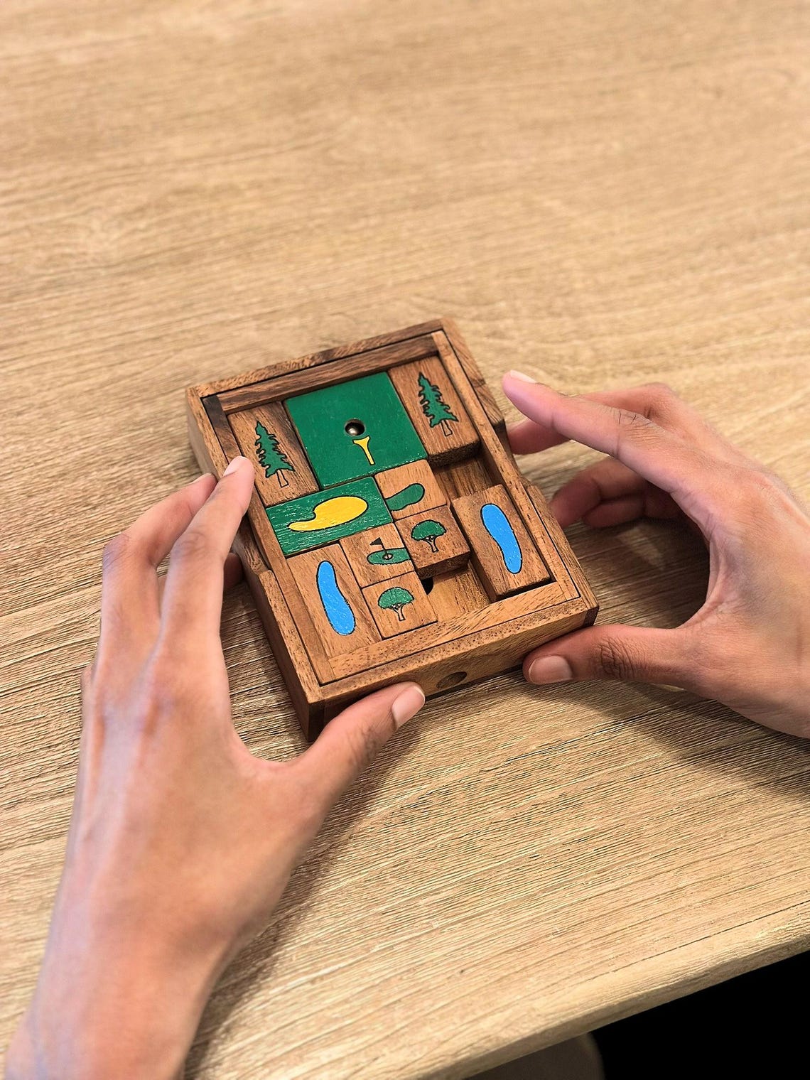 Golf Field - Wooden Puzzle Brain Teaser - Etsy