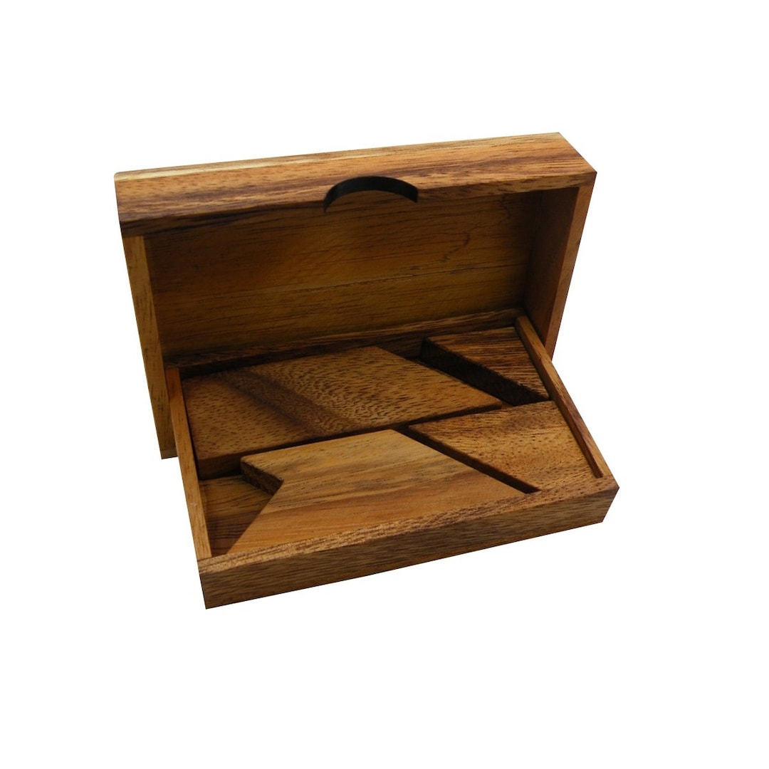 T Letter With Box - Wooden Puzzle Brain Teaser - Etsy