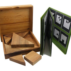 Tangram Wooden Brain Teaser Puzzle - Etsy