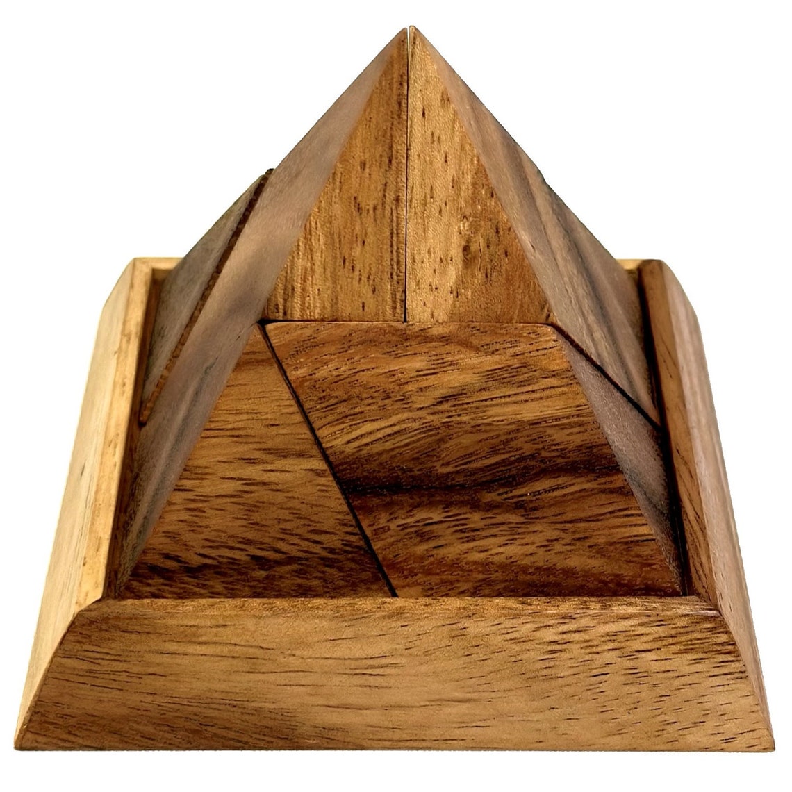 5 Piece Pyramid Wooden Puzzle Brain Teaser - Etsy