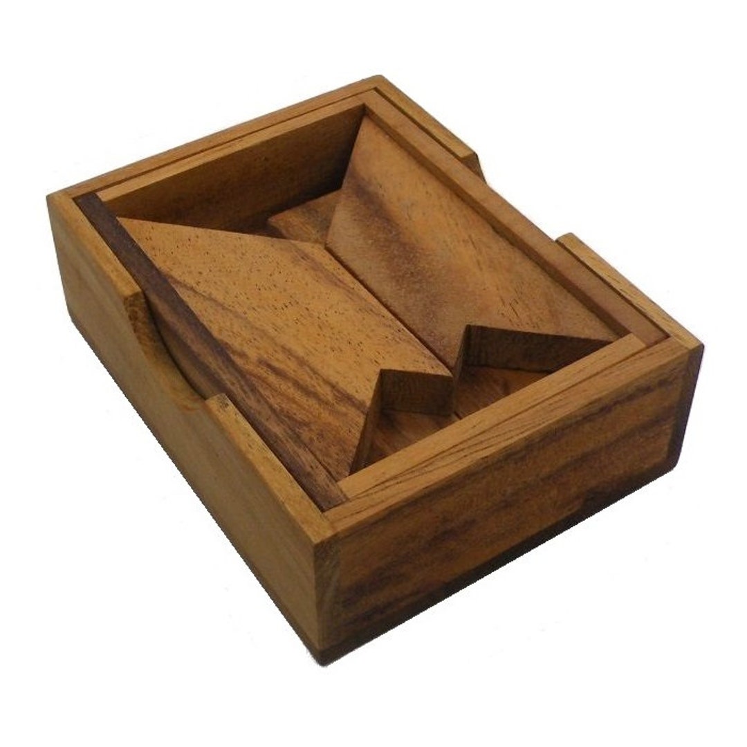 H Letter With Wooden Box - Wooden Puzzle Brain Teaser - Etsy