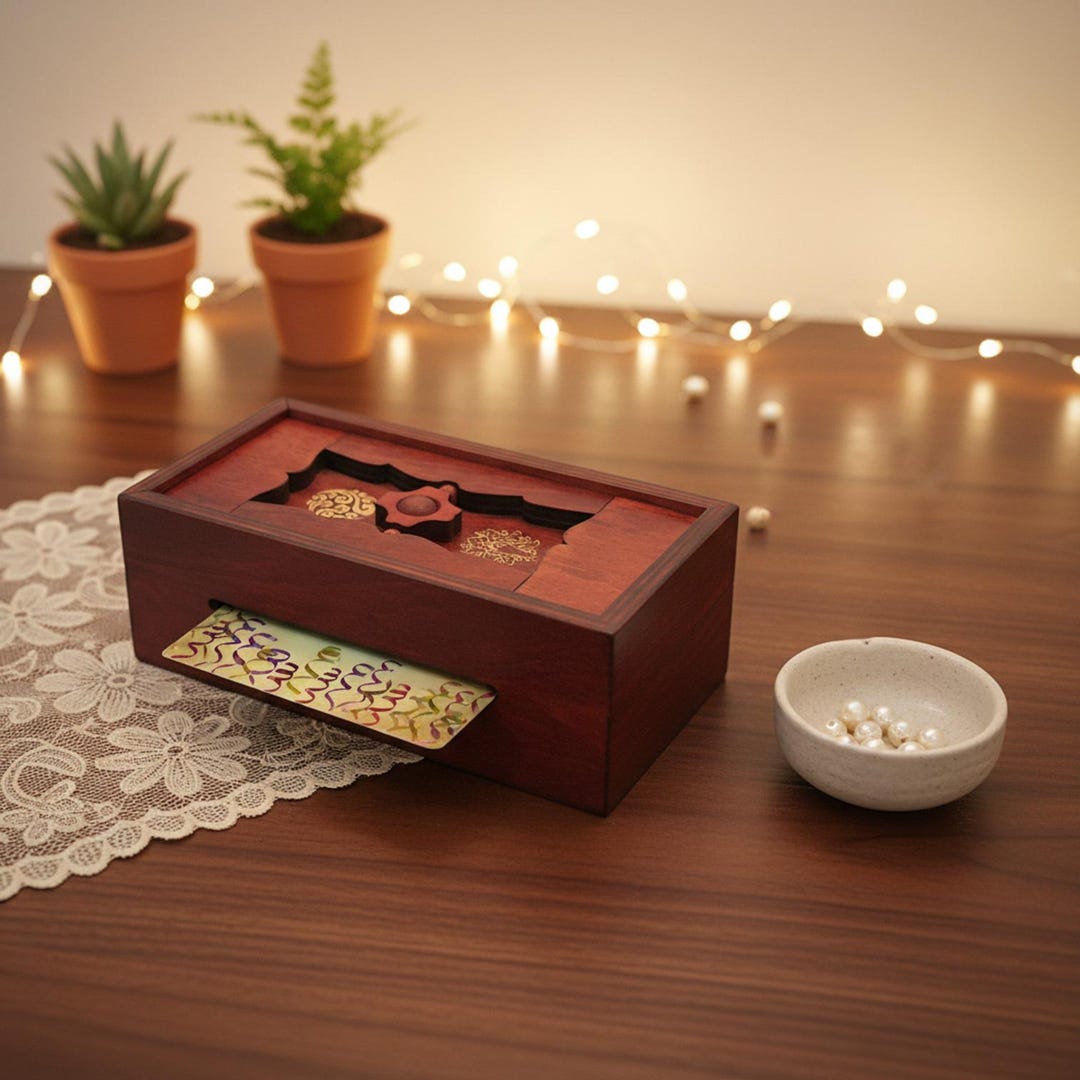Good Luck Secret Puzzle Box - Money and Gift Cards Trick Box - Etsy