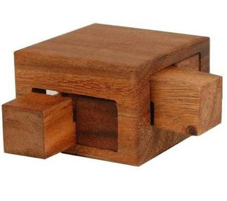 Tricky Drawers Box Wooden Brain Teaser Puzzle - Etsy