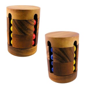 Spin to Win Cylinder Rotational IQ Cube Puzzle Wooden Spinning ...