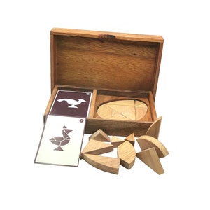 Logic Egg Tangram Set (of 2) With 54 Playing Options Wooden Puzzle Game ...