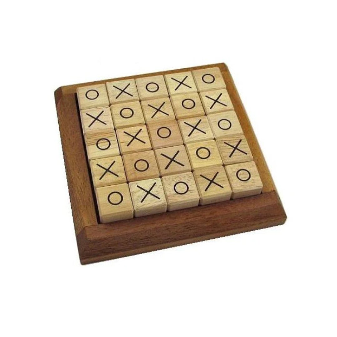 Mosaic Tic Tac Toe - Wooden Strategy Game - Etsy