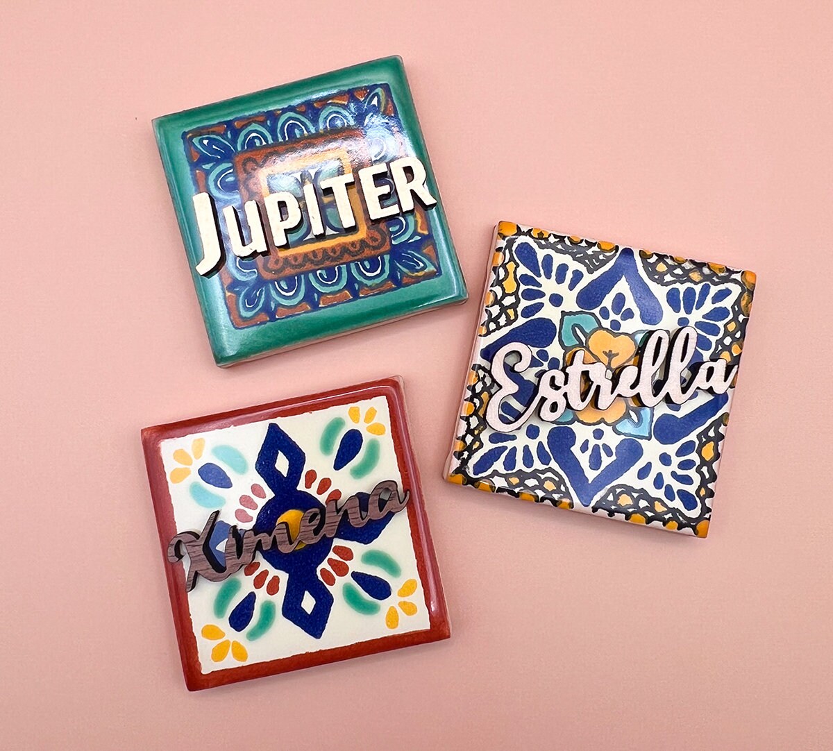 Rustic Traditional Mexican Tiles With Custom Names/wedding Guest - Etsy