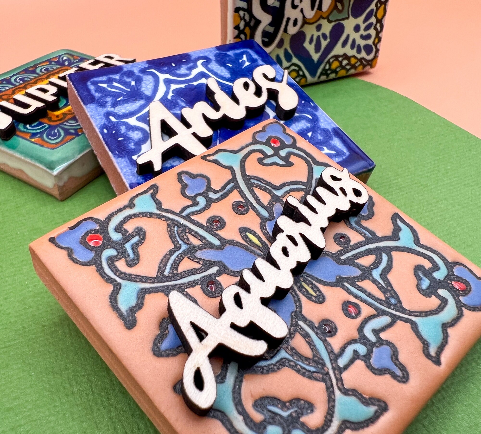Rustic Traditional Mexican Tiles With Custom Names/wedding Guest - Etsy